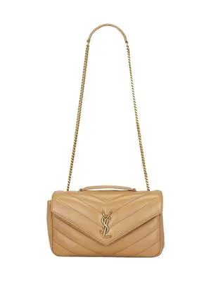 Saint Laurent Medium Loulou Chain Bag - Natural Tan