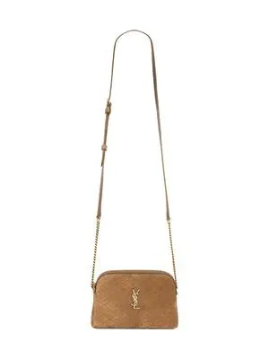 Saint Laurent Zipped Pouch With Chain - Golden Leaf