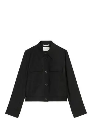 Marc O'polo Button-up Cropped Jacket - Black