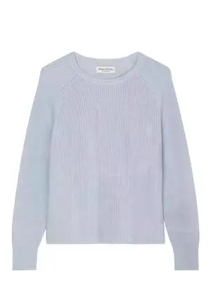 Marc O'polo Ribbed-knit Round-neck Sweater - Blue