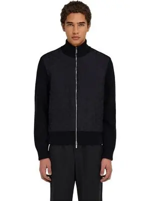 FERRAGAMO Knitted Bomber Jacket - Black