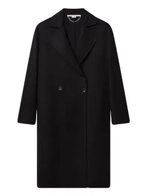 Stella McCartney Double-breasted Longline Coat - Black