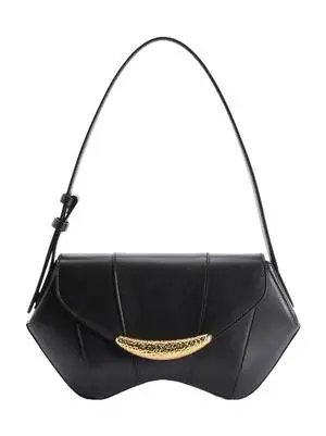 GIUSEPPE ZANOTTI Compact Leather Shoulder Bag - Black