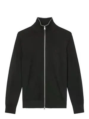 Marc O'polo Zip-front High-collar Cardigan - Black