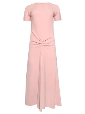 Victoria Beckham Gathered Detail Midi Dress Pink