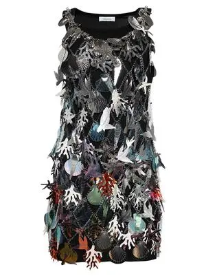 Rabanne Sea Shell Charm Mini Dress Multi