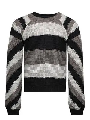 Rick Owens Wool Fisherman Knit Sweater - Black