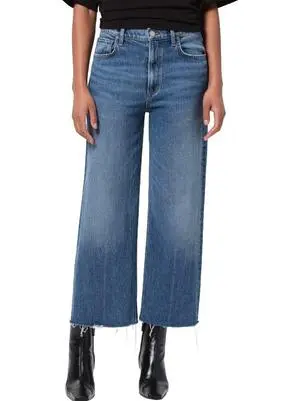 AGOLDE Raw Hem High-waist Wide-leg Jeans - Chord