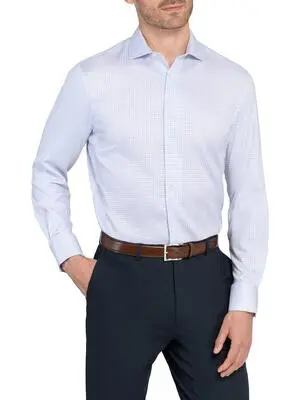 W.R.K Reworked Slim Fit Cotton Dress Shirt - White/ Blue