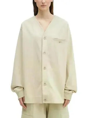PANGAIA Button-up Shirt Jacket - Neutrals