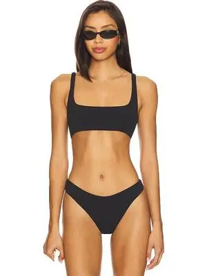 L'academie By Marianna Noelle Bikini Top - Black