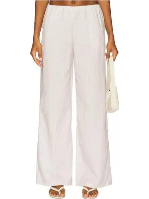 SEVEN WONDERS Nicolette Wide Leg Pant - Stone & White