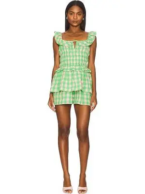 Saylor Kasia Romper - Pink & Green