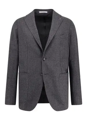 Tagliatore Singlebreasted Virgin Wool Blazer - Grey