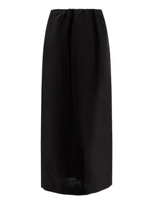 THE ROW Saul Cotton And Silk Long Skirt - Black