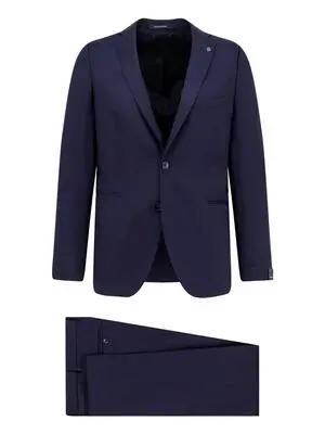 Tagliatore Singlebreasted Virgin Wool Suit - Blue