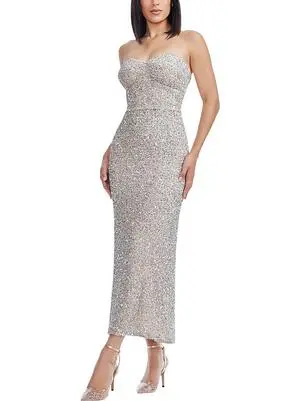 Dress The Population Embellished Midi Dress - Opal