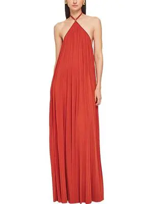 RONNY KOBO Crystal Halter Neck Dress