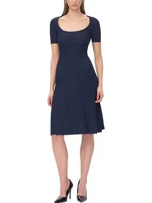Herve Leger Calista Fit-and-flare Dress - Nocturne