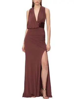 Herve Leger Lucille Gown - Coffee