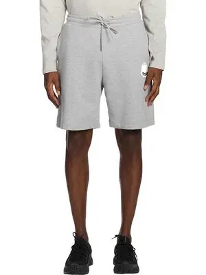 Moncler Logo Patch Cotton Shorts - Light Grey