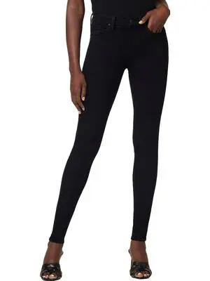 Hudson Jeans Nico Mid-rise Super Skinny Jean - Black