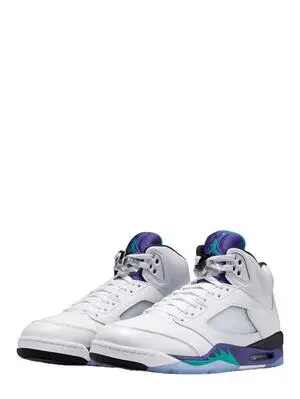 JORDAN Air 5 Retro OG Sneaker White/emerald/grape