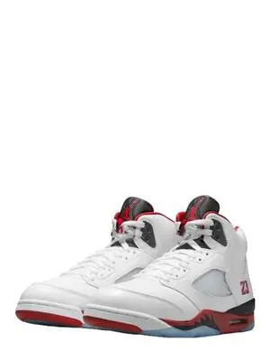 JORDAN Air 5 Retro OG Sneaker White/fire Red/black