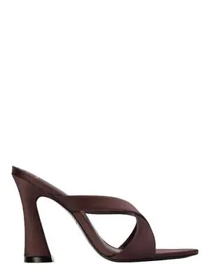 BLACK SUEDE STUDIO Zoey 100 Satin Sandals Cacao Satin