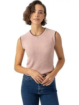 SAINT + SOFIA Honeycomb Sleeveless Rib Knit - Pale Pink