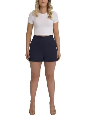AAM THE LABEL High-waisted Relaxed Fit Short - Navy