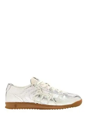 NAKED WOLFE Metallic Lace-up Sneakers - Silver