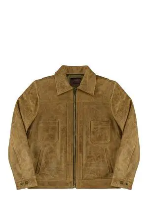 LAST WOLF Yellowstone Leather Work Jacket - Tan