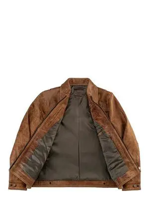 LAST WOLF Yellowstone Leather Work Jacket - Tan
