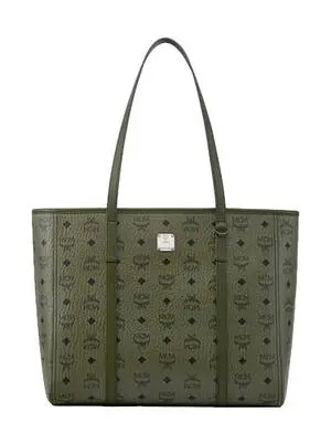 Mcm Toni Top-Zip Shopper Green