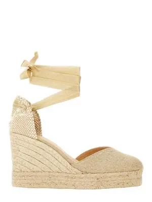CastaÑer Wedge Espadrilles With Tie Fastening - Gold
