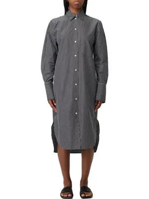 TOTEME Striped Shirt Dress - Black