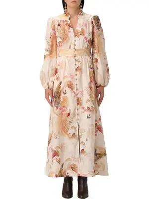 Zimmermann Floral Printed Maxi Dress - White