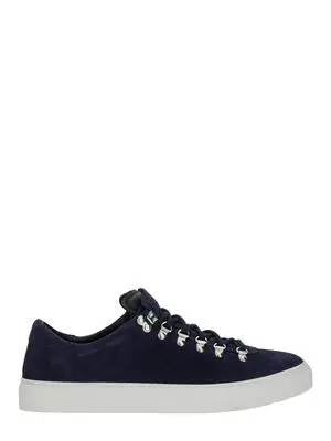Diemme Low-top Suede Sneakers With Contrasting Rubber Sole - Blue