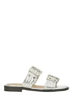 GANNI Flat Sandal - Silver