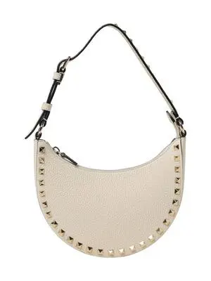 Valentino Garavani Valentino Garavani Rockstud Grained Leather Bag White
