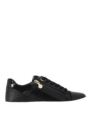 Carvela Faux-leather Low-top Trainers With Zip - Black
