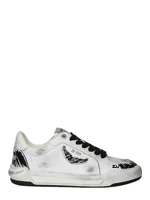 Zadig&Voltaire Fly Wings Leather Low-top Trainers - White