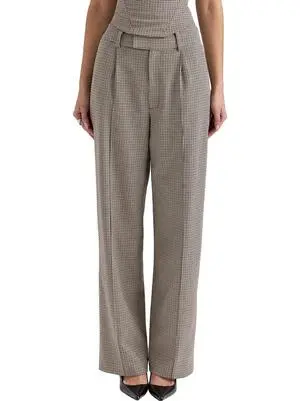 HOUSE OF CB Hayden High-Waist Wide-Leg Trousers