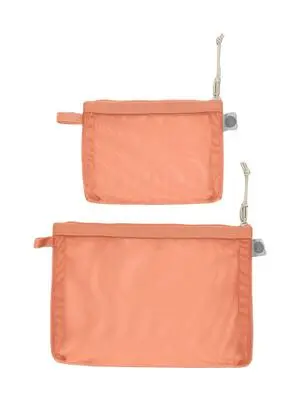 BABOON TO THE MOON Monomesh Pouch Set - Sunset Coral