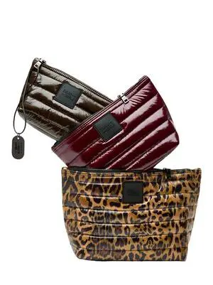 THINK ROYLN Travel Trio Organizational Pouches Leopard Multi