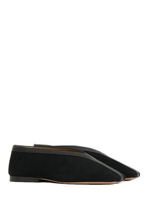 MANSUR GAVRIEL Square Toe Flat - Black/black