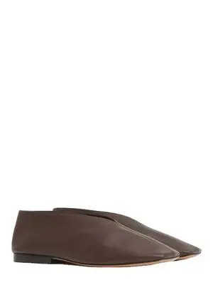 MANSUR GAVRIEL Square Toe Flat - Chocolate