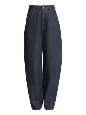 Givenchy Mid-rise Barrel-leg Denim Trousers - Dark Blue
