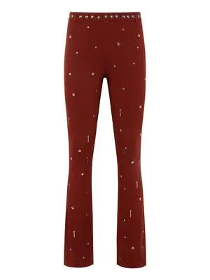 SIEDRES Studded Flare Knit Pants